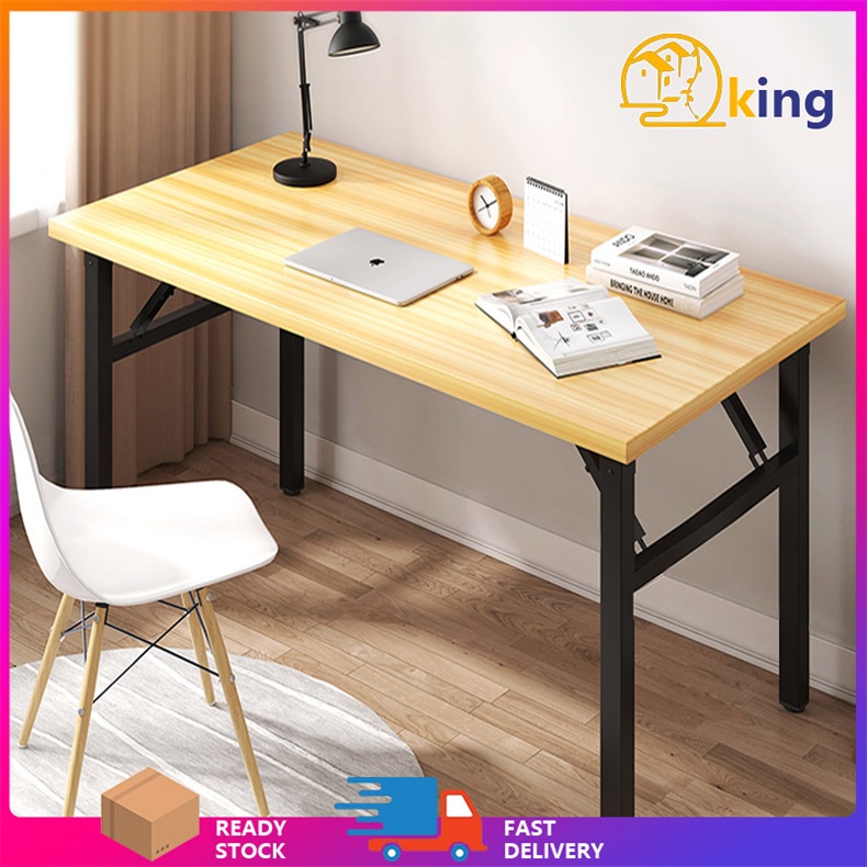 Ready StockKing Foldable Study Table with Thicken plate & Steel Frame ...