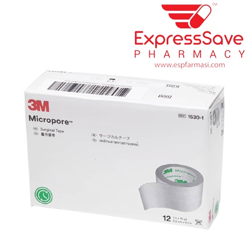 3M Micropore Surgical Tape, 1530-1, 1 in x 10 yd (2.5 cm x 9.1m) | Shopee Malaysia