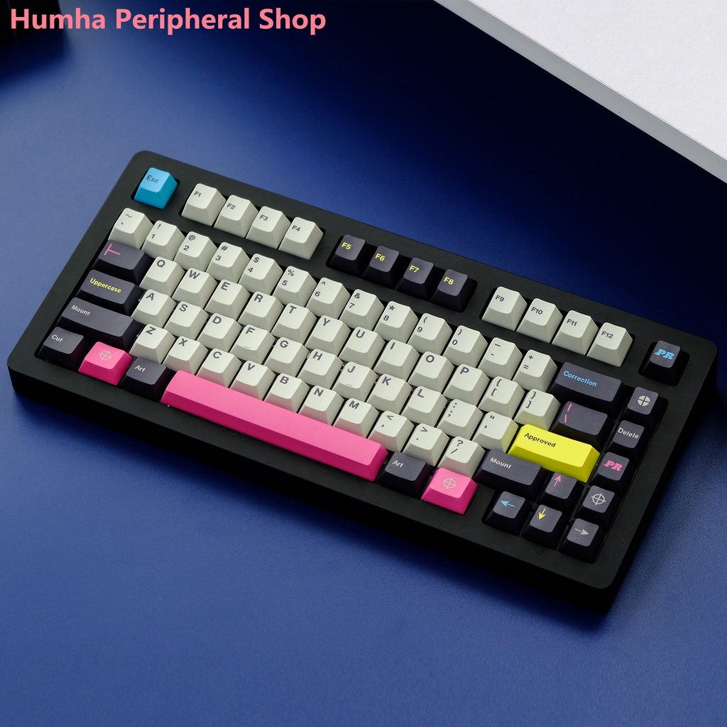Humha Prepress keycap PBT material Dye-Sublimation Cherry profile Mechanical Keyboard keycap ...