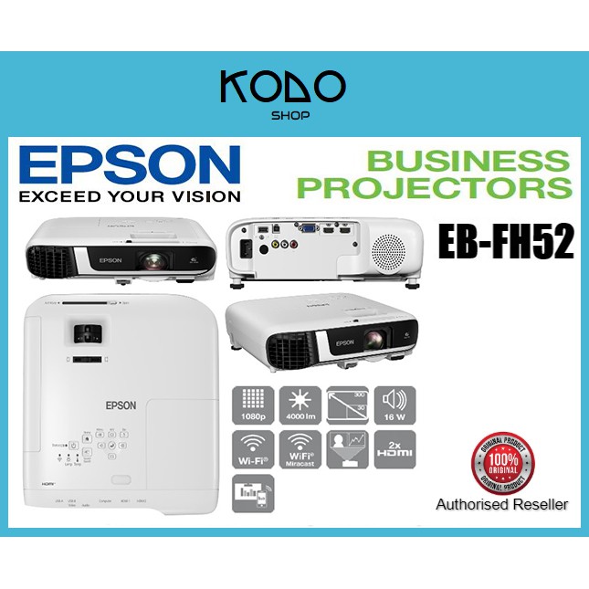EPSON EB-FH52 FULL HD 3LCD PROJECTOR | Shopee Malaysia