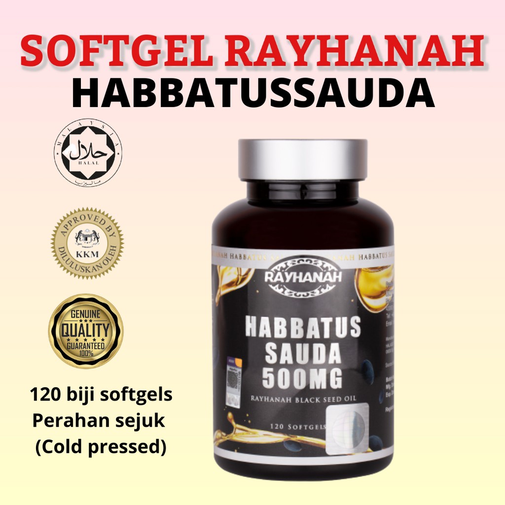 💥100% Ori💥 RAYHANAH HABBATUSSAUDA 500MG, 120 biji softgels | Shopee ...