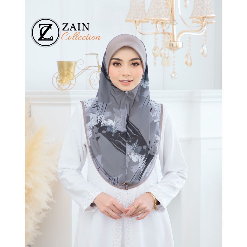 Tudung Sarung Moscrepe ada piping di tepi corak abstarct 5D ZAIN COLLECTION | Shopee Malaysia