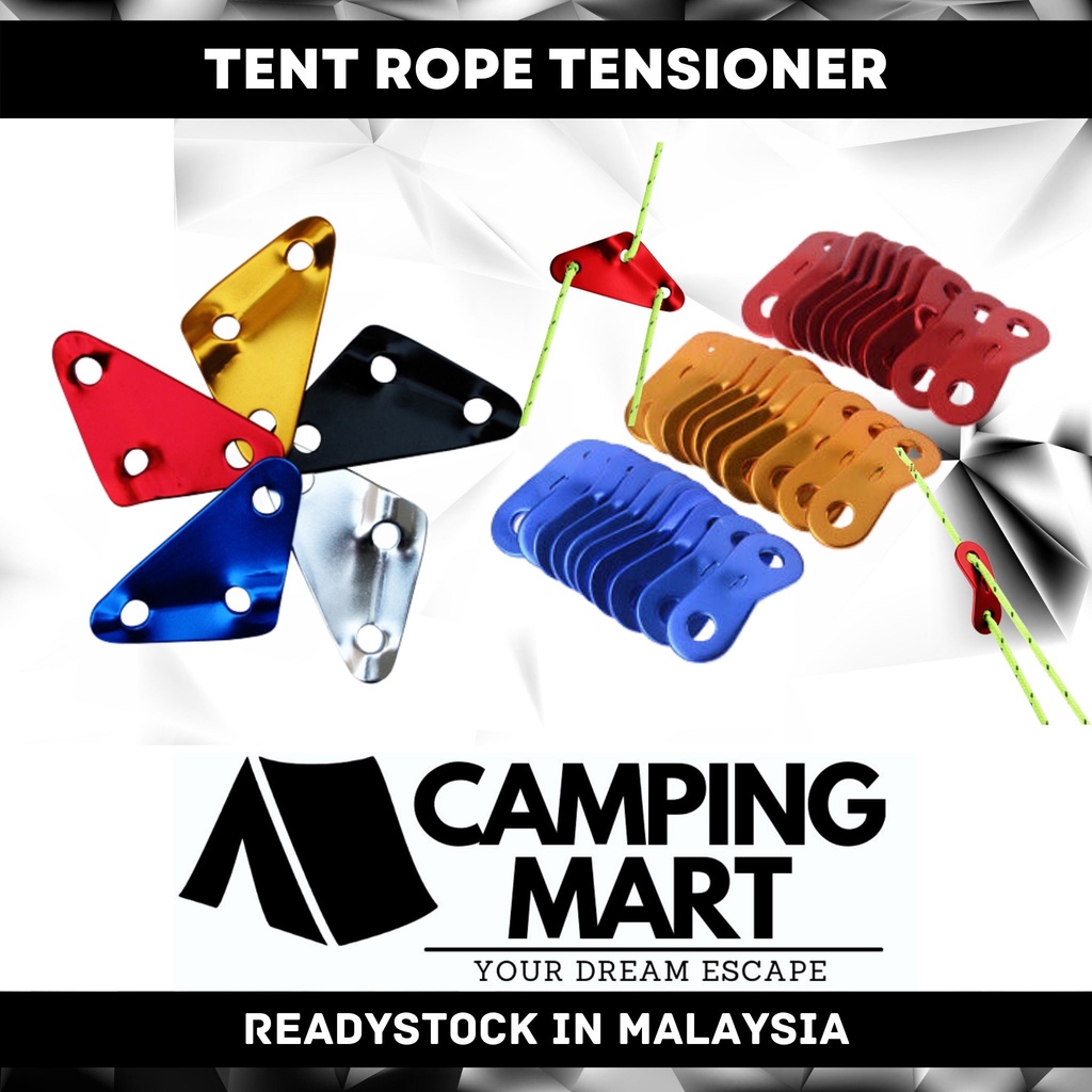 Camping Aluminium Tent Rope Tensioner Accessories Fastener Flysheet ...