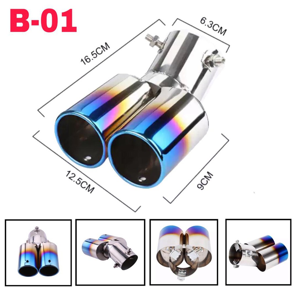 Exhaust tip titanium plug and play axia myvi alza wira kelisa bezza ...