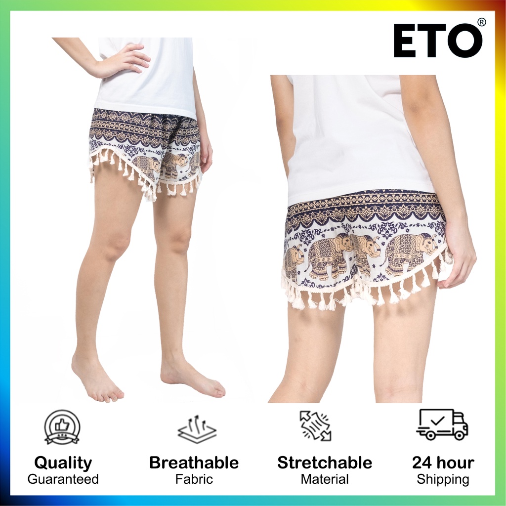 ETO Women Short Thailand Elephant Pants Seluar Corak Gajah Perempuan ...