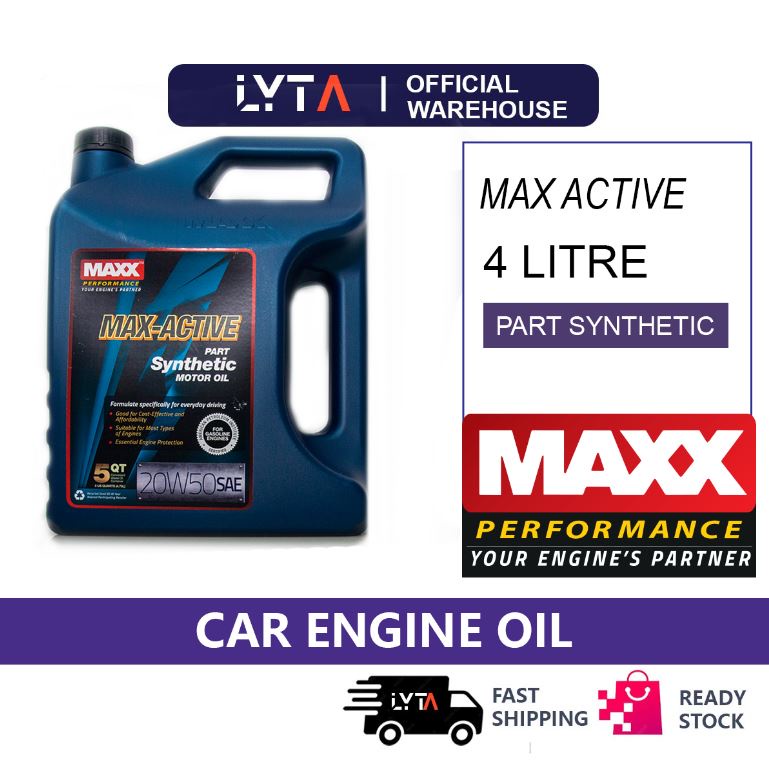 MAXX PERFORMANCE Car Engine Oil NanoPLUS Part Synthetic Minyak Hitam ...