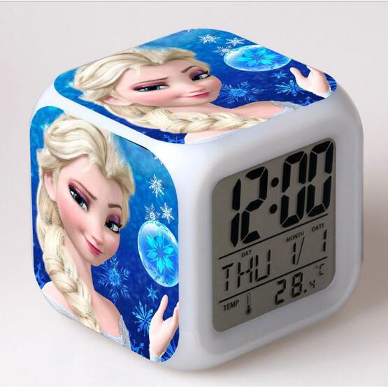 Frozen Digital Alarm Clock Elsa Anna Snow Queen Multi Function Digital ...