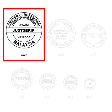 Rubber stamp custom, simple stamp, Name Stamp, Logo Stamp / Cop company ...