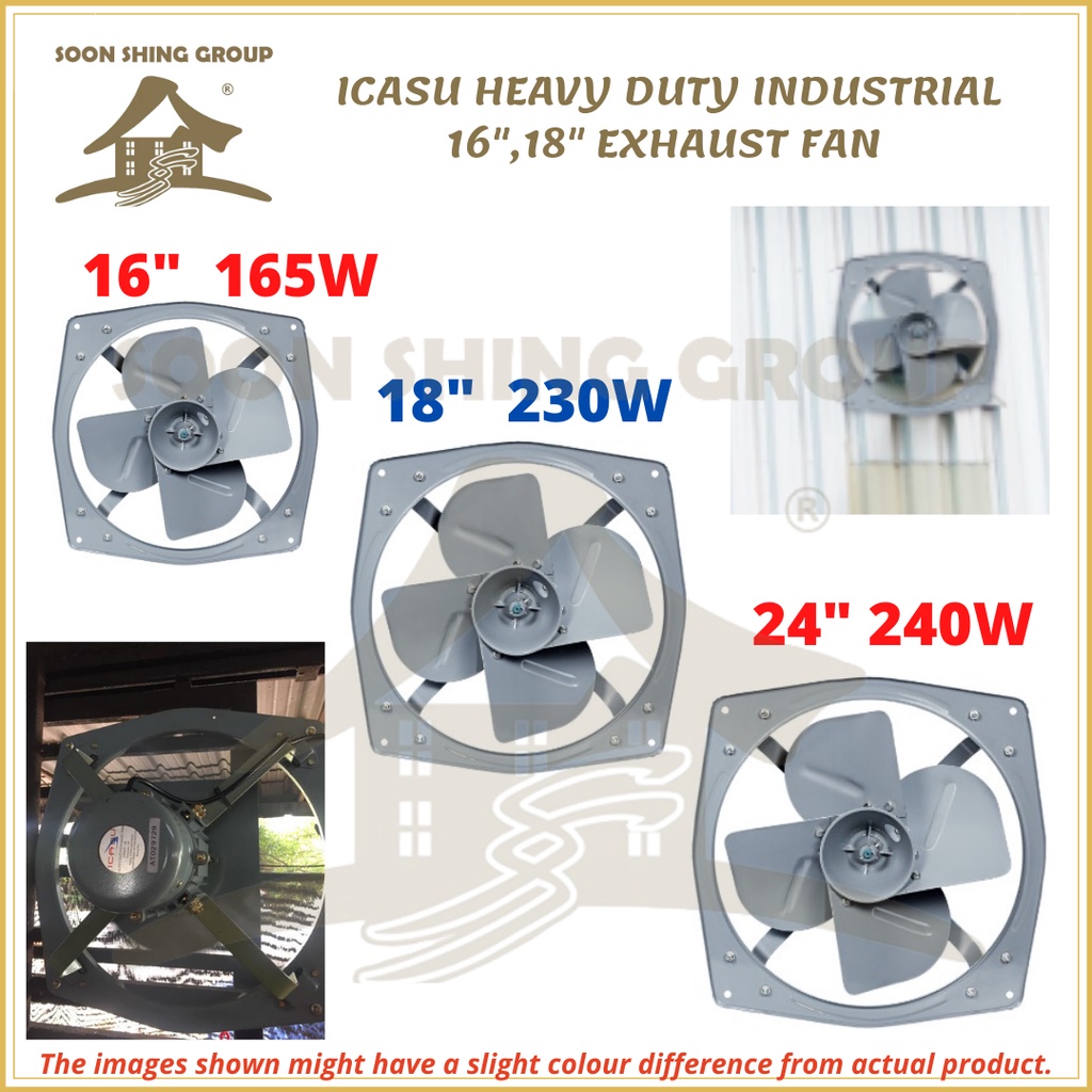 HEAVY DUTY INDUSTRIAL 16",18",24" EXHAUST FAN / Ventilation Fan Wall ...