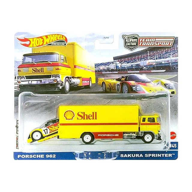 Hot Wheels Team Transport PORSCHE 962 SAKURA SPRINTER SHELL PREMIUM R ...