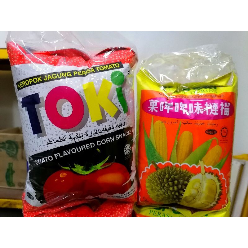 [Ready Stock]Toki Tomato snack & Pop Corn Durian snack 60g | Shopee ...