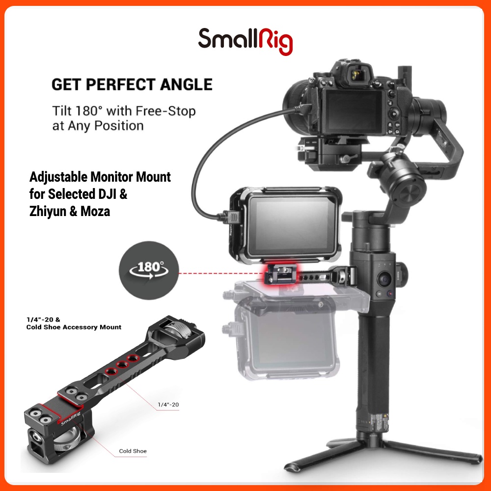 SmallRig Adjustable Monitor Mount for Selected DJI & Zhiyun & Moza ...