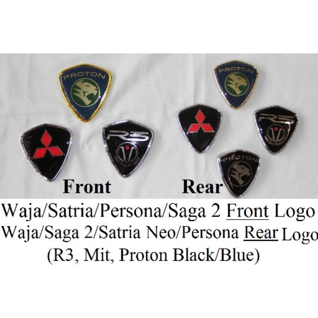 Proton Waja Persona Saga BLM Satria Neo Front/Rear Emblem Logo ⚡ ...