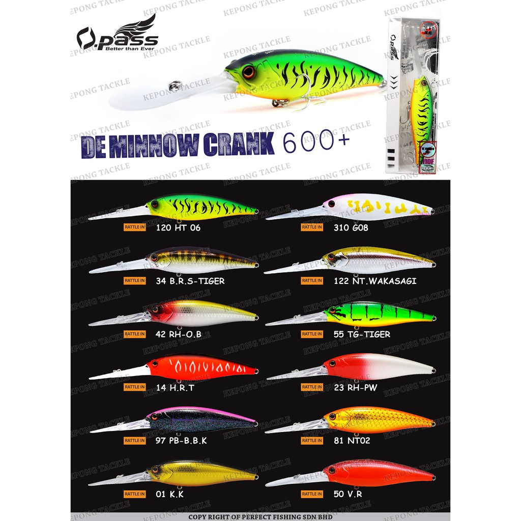 OPASS DE MINNOW CRANK 600+ (Rattle in) GOLD DIGGER Fishing Lure (PART 2 ...