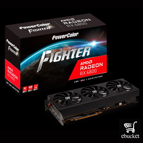 PowerColor Fighter AMD Radeon RX 6800 16GB GDDR6 Graphic Card | Shopee ...