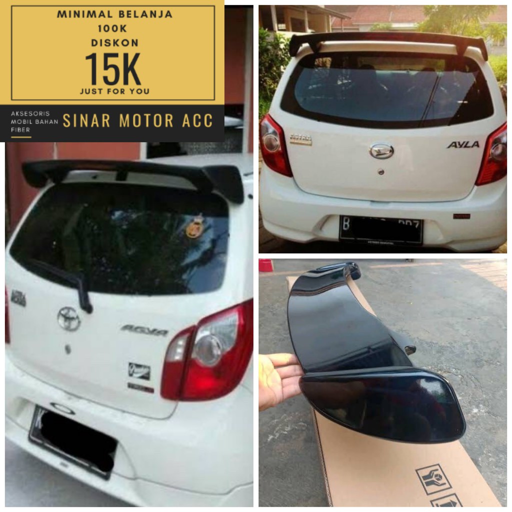 Cool Mugen Model Custom Racing Spoiler for Agya and Ayla | Shopee Malaysia