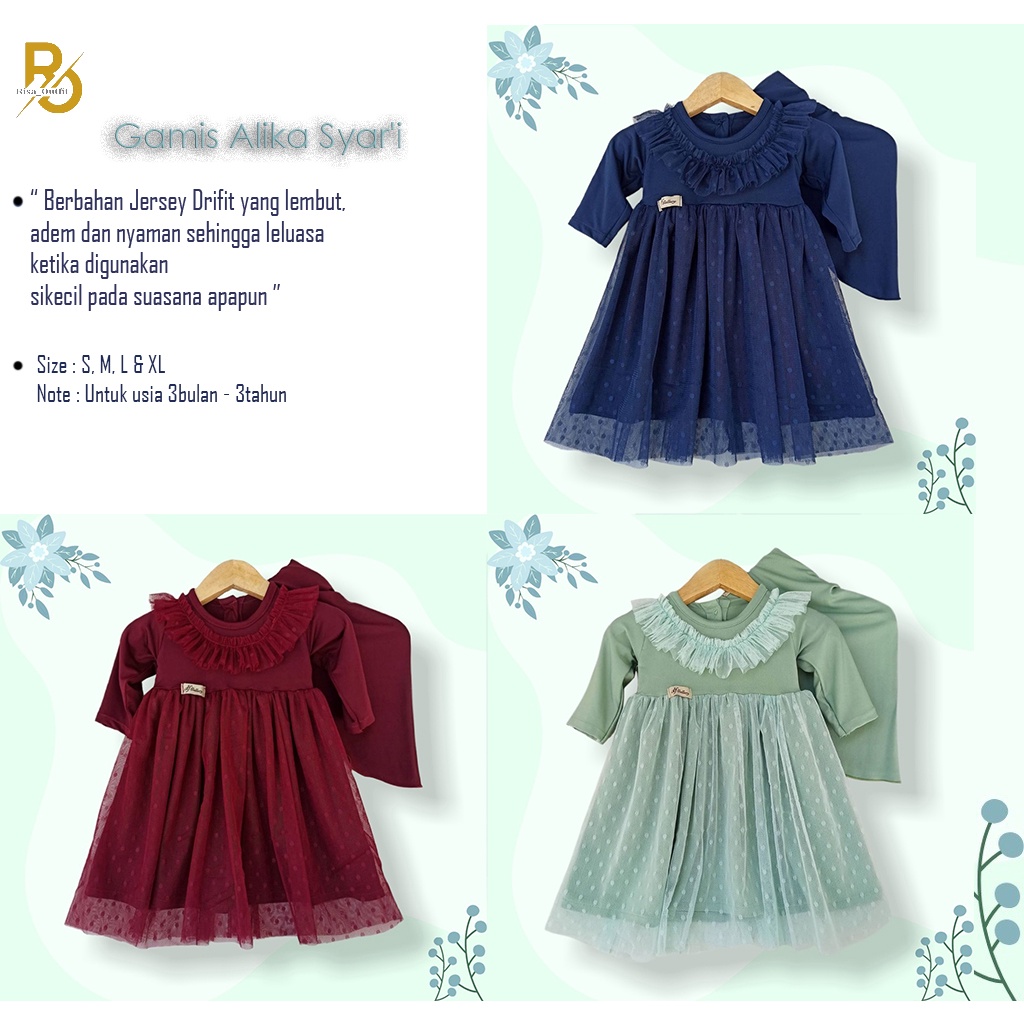 Gamis syari Antem/Gamis Anak Free Hijab/Gamis Baby Terbaru/Gamis kids ...