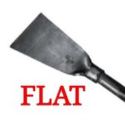 FLAT / HALF ROUND OIL PALM HARVESTING CHISEL WITH HANDLE / CHOP KELAPA ...