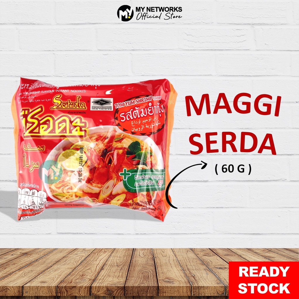 🔥𝗢𝗥𝗜𝗚𝗜𝗡𝗔𝗟 🇹🇭 | THAI SERDA INSTANT NOODLE 60G | KERABU MEGGI | MI MEE ...