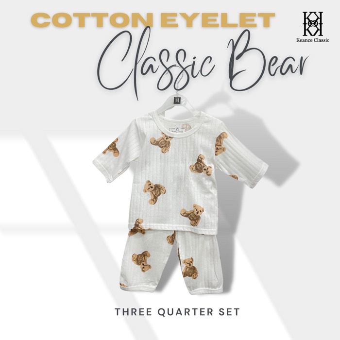 Baby Premium Cotton Eyelet 3quarter Sleeve Set Pyjamas 0-5yrs | Toddler ...
