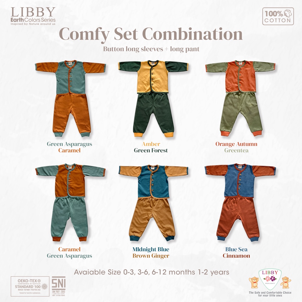 Libby Earth Comfy Long Combination Set (1stel/pack) | Shopee Malaysia