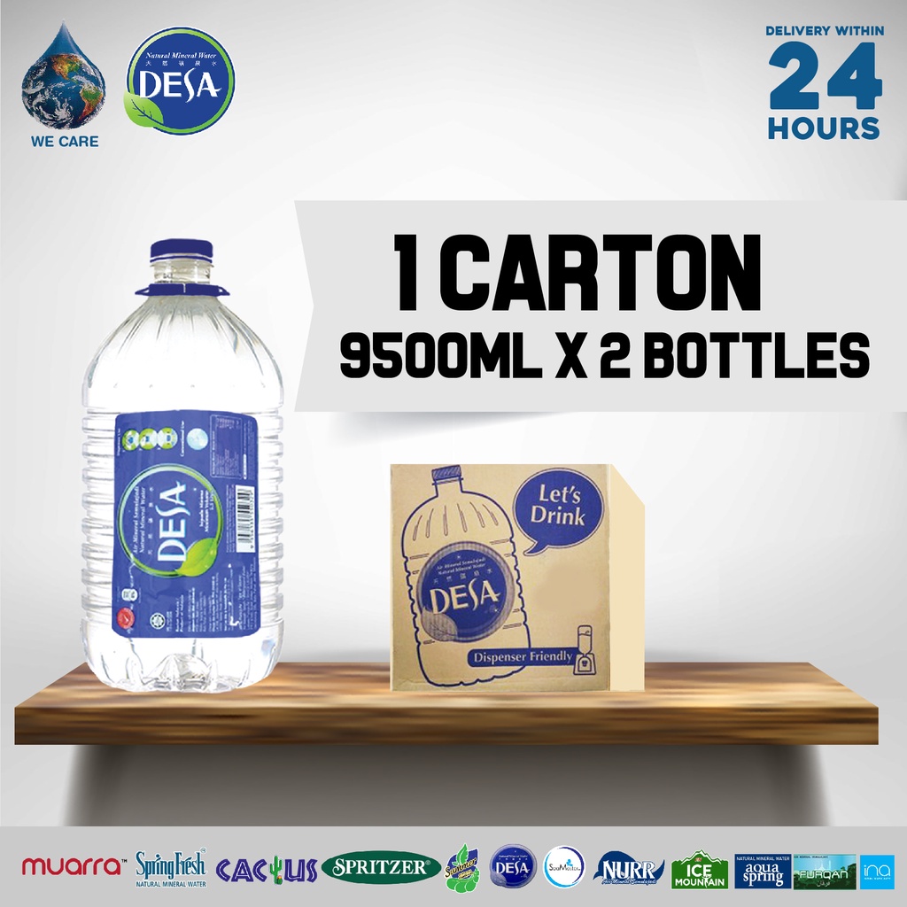 DESA Mineral Water (9500ml x 2 Bottles x 1 Carton) | Shopee Malaysia