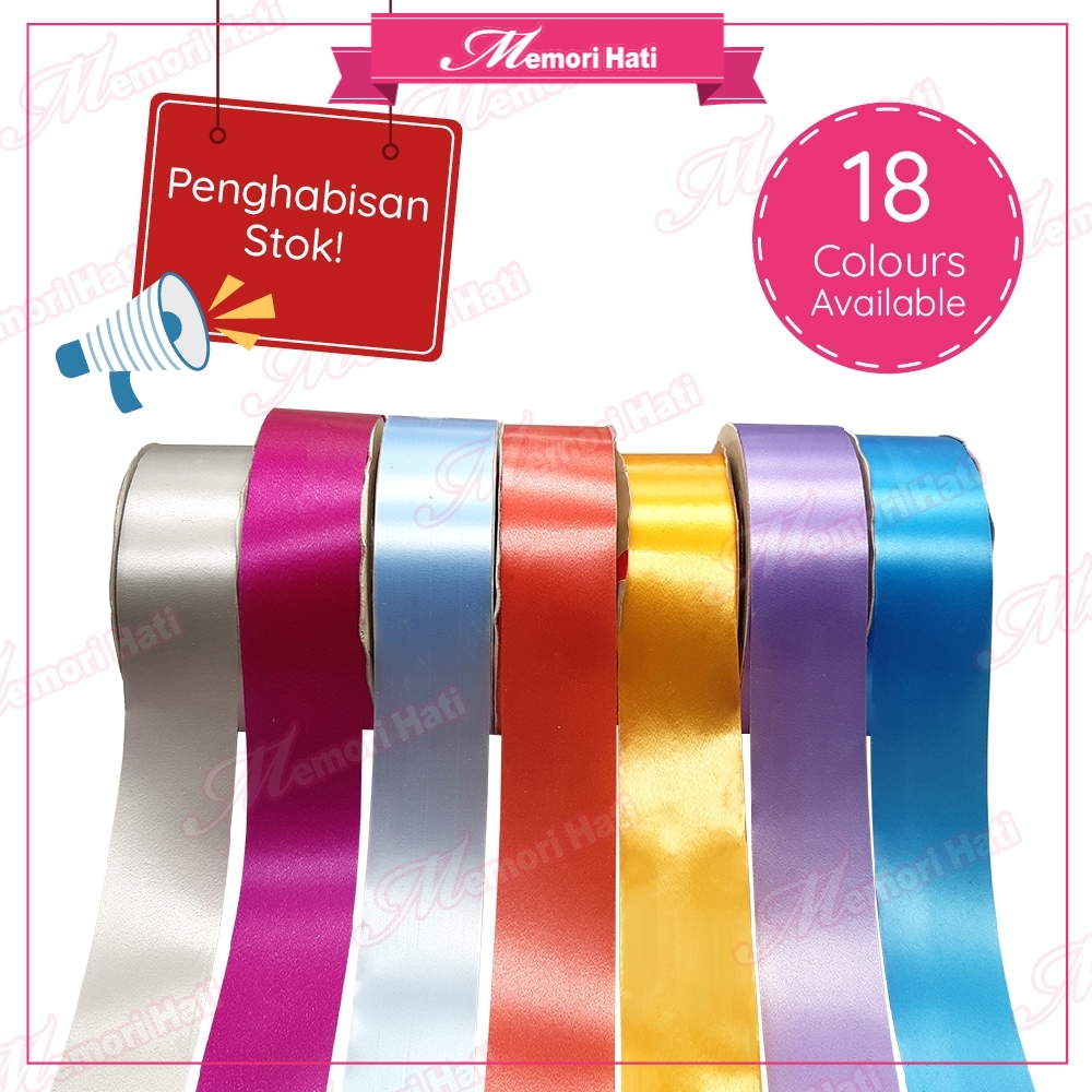OFFER 1.5" Plain PP Ribbon / Reben PP / 18 warna tersedia | Shopee Malaysia