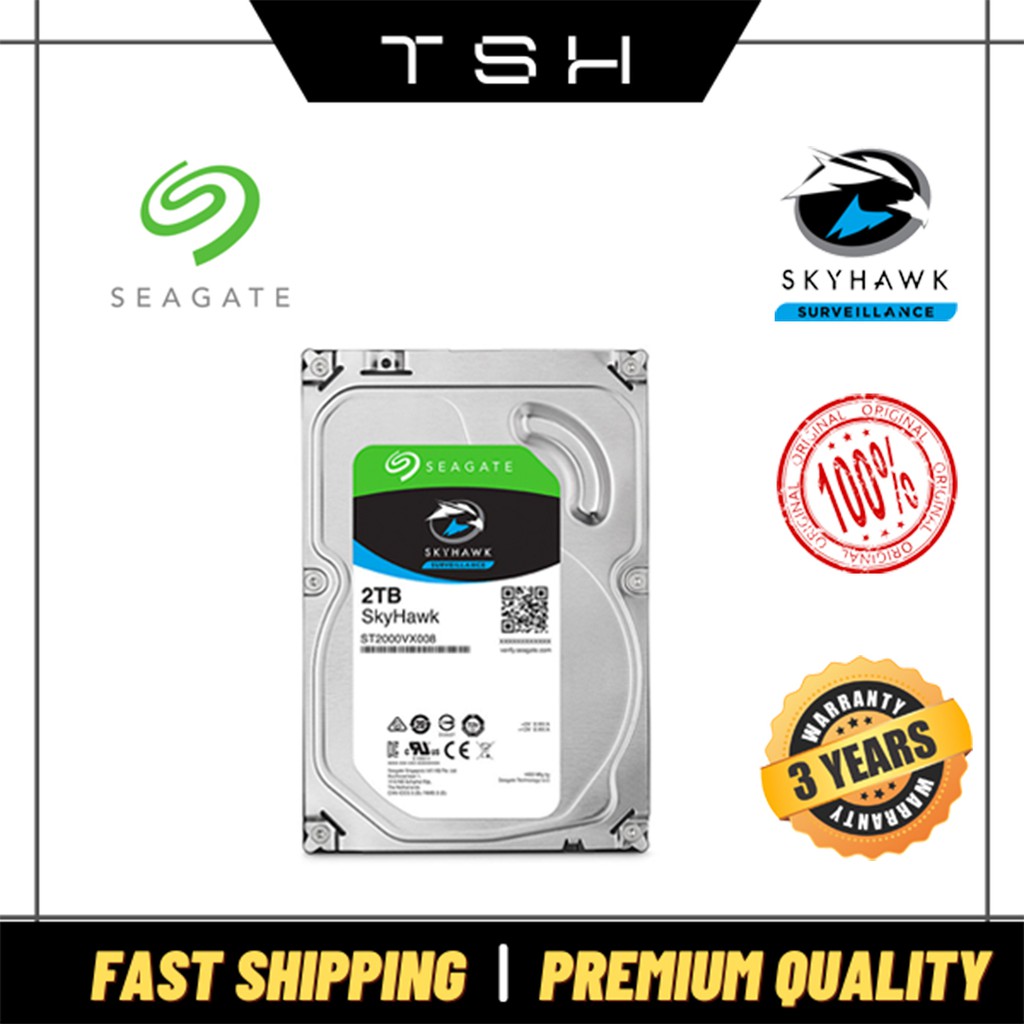 Seagate SKYHAWK Hard disk 1TB/ 2TB/ 4TB/ 6TB Surveillance HDD For Cctv DVR & NVR-TSH | Shopee ...