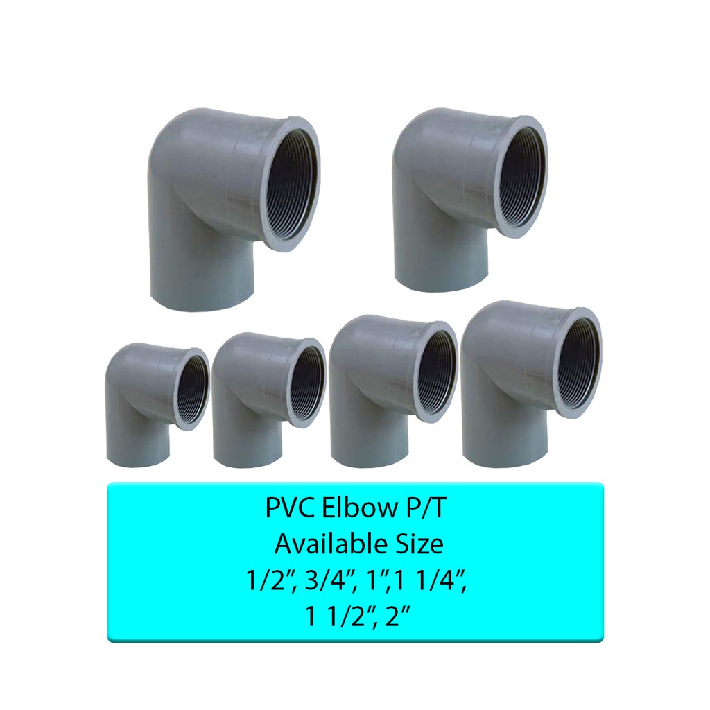 Pvc Fitting Pt Elbow / Pipe kelabu sambung Benang Dalam 15mm~50mm ...