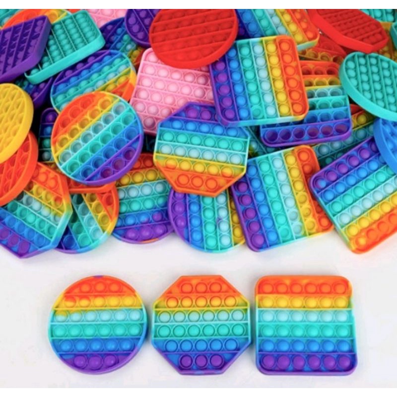 🎀READY STOCK🎀 RAINBOW POP IT FIDGET TOY STRESS, TOYS SAFE SENSORY,TIK ...