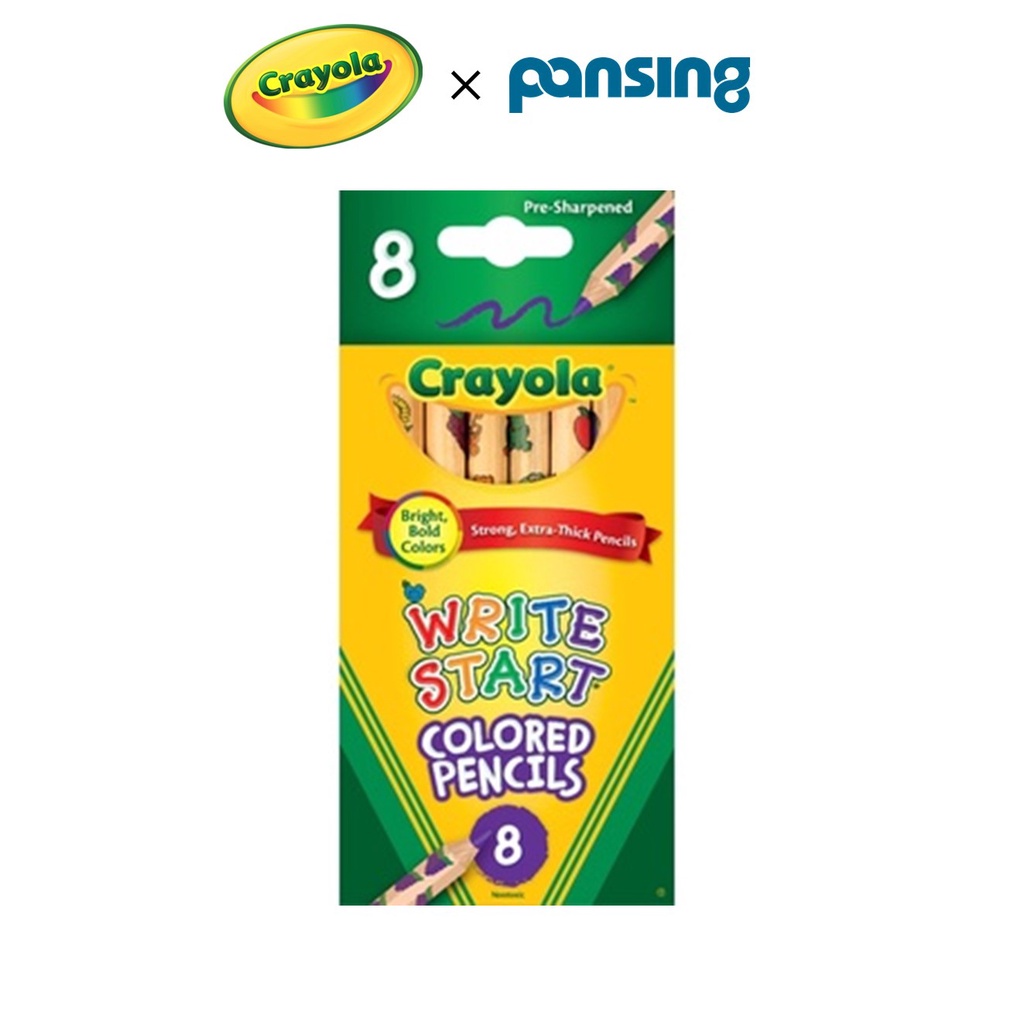 Crayola Write Start Colour Pencils (8 Count) | Shopee Malaysia
