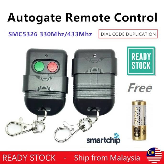 Autogate door remote control SMC5326 330Mhz / 433Mhz auto gate ...