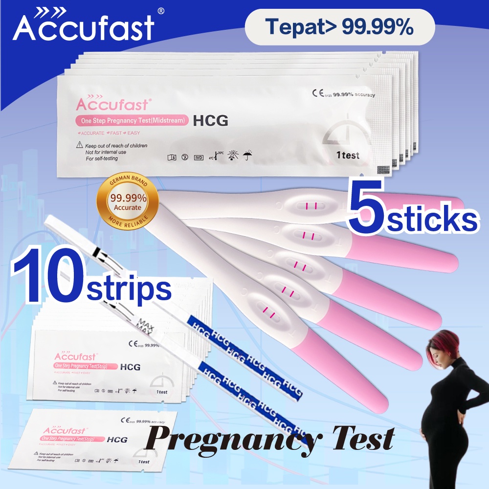 UPT 【Pregnancy Kit】AccuFast 10Pcs Pregnancy Test Strip + 5Pcs Pregnant ...