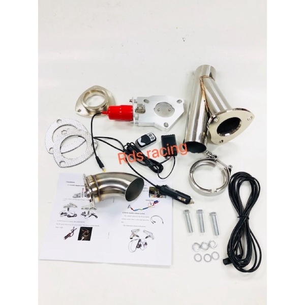 Y Shape 2'' / 3" electric throttle control exhaust valve complete kit / Remote Controller l ...