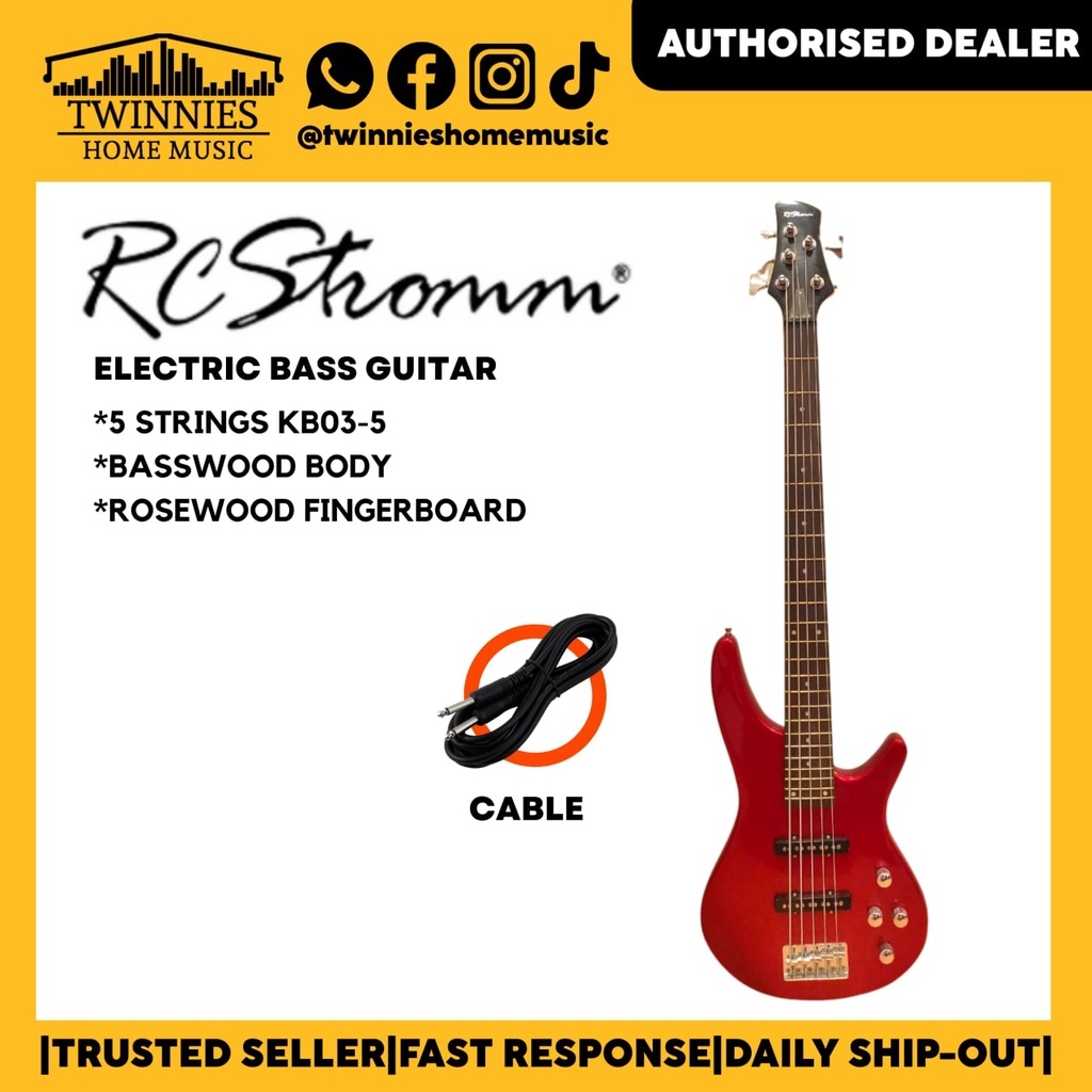 RCSTROMM BASS GUITAR 5 STRINGS KB03-5-MRD | Shopee Malaysia