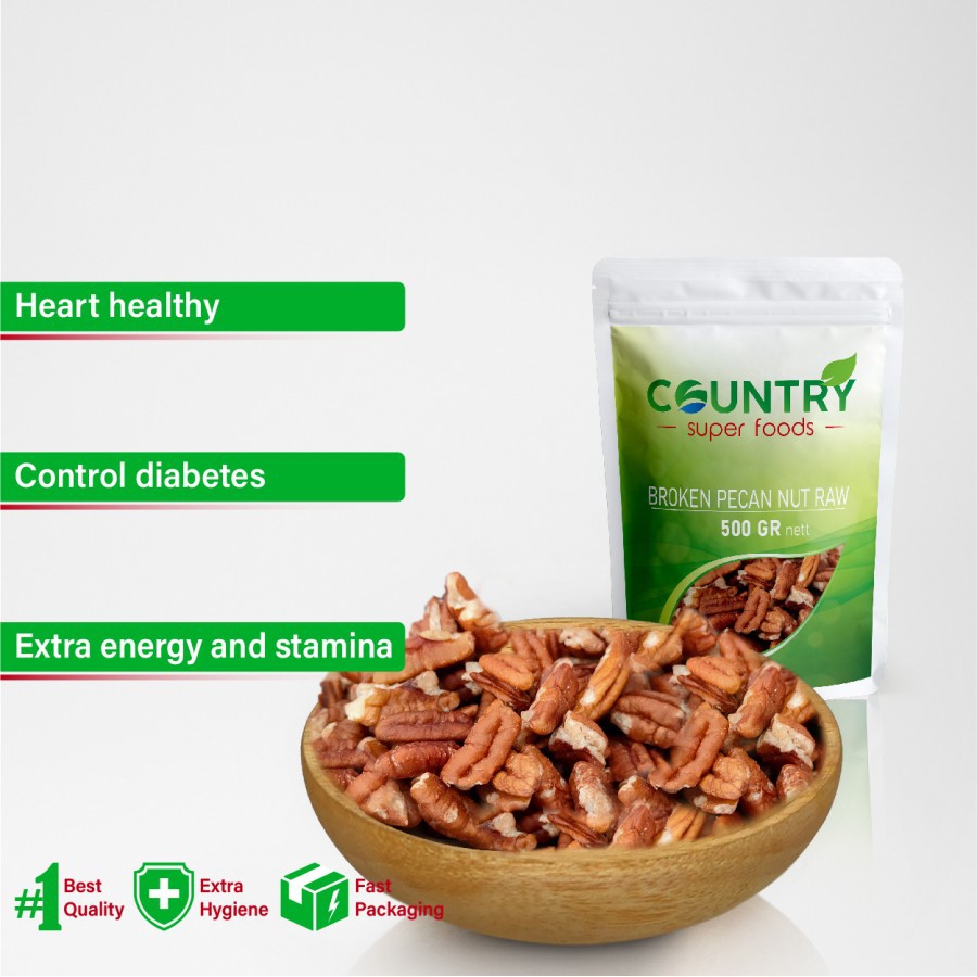[500gr] - Broken Raw Pecan Nut | Raw Pecan Nut Fraction | Shopee Malaysia