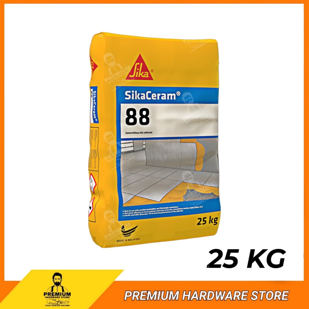 SIKA CERAM 88 Cement Gum For Laying Tiles Tiles Adhesive 25KG | Shopee ...
