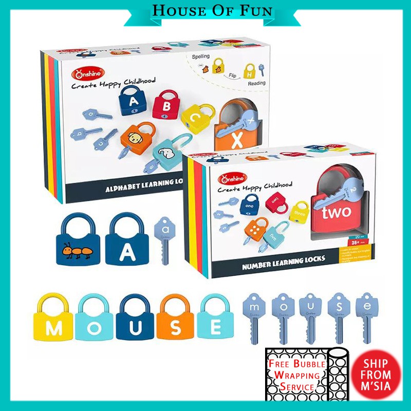 Alphabet Number Learning Locks alphanumeric unlock teaching aids ...