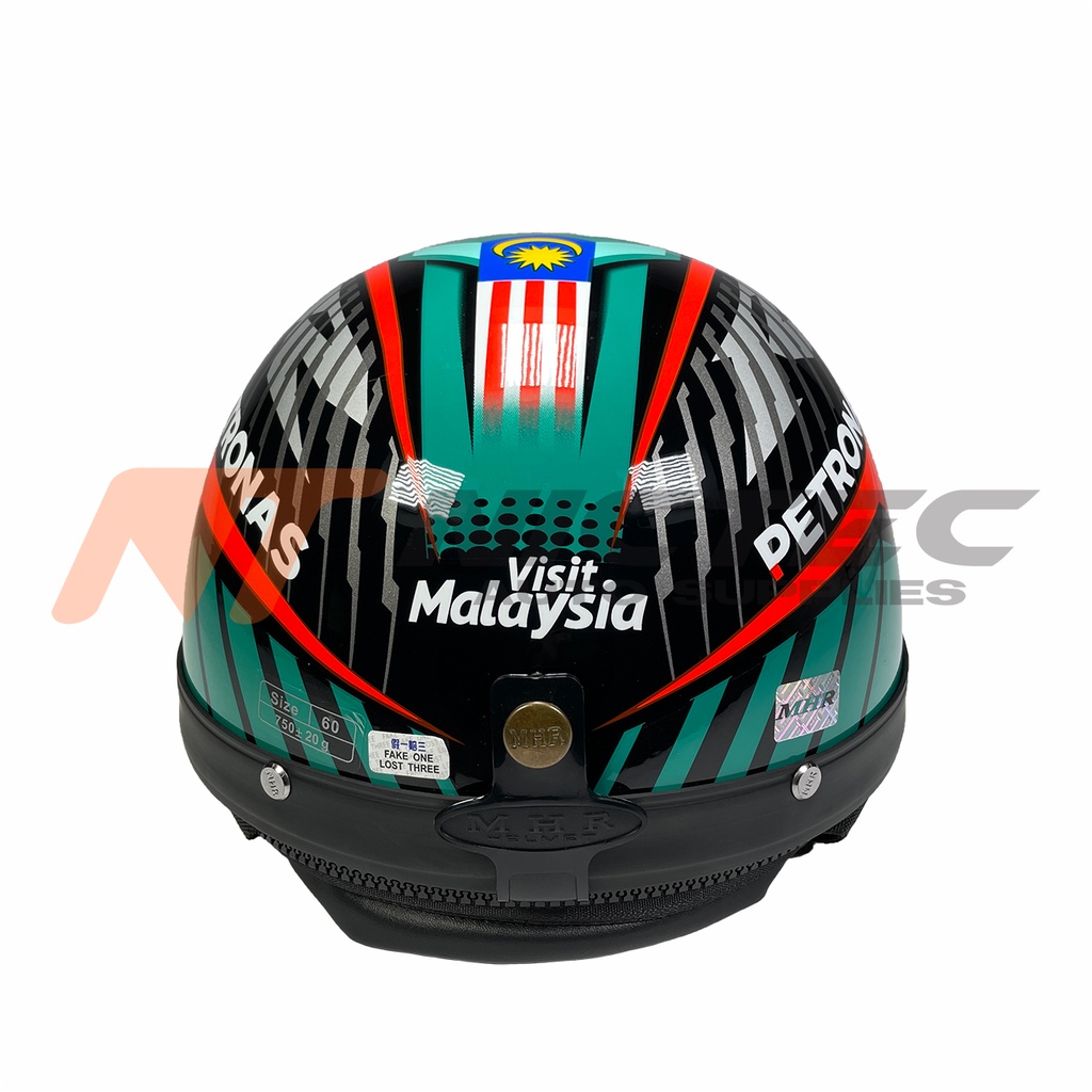 MHR HELMET 100% ORIGINAL!!! STENG SEPARUH TOPI KELEDAR HALF CUT BLACK ...