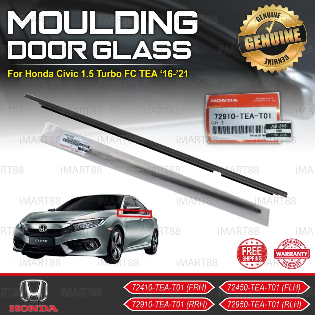 ORIGINAL HONDA CIVIC TURBO FC TEA '16-'21 GLASS DOOR MOULDING SEAL ...