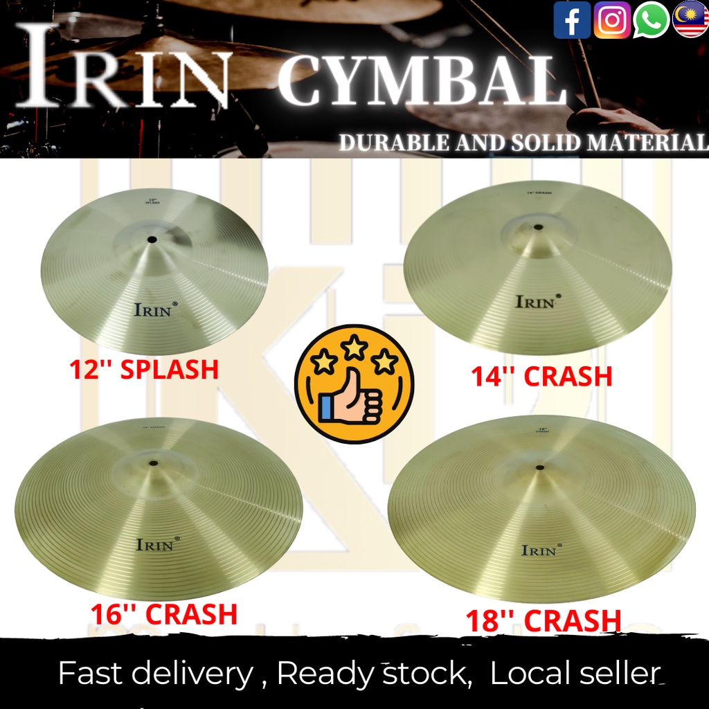 ☆DRUM CYMBALS☆IRIN Brass Alloy Crash Ride Hi-Hat Cymbal 12/14/16/18 ...