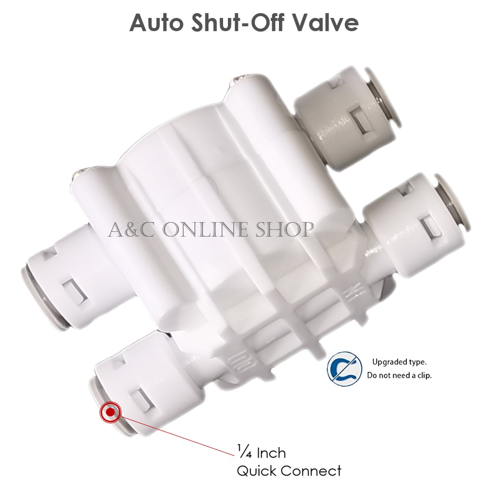 Reverse Osmosis Quick type connect Auto Shut Off Water Valve - RO Valve ...