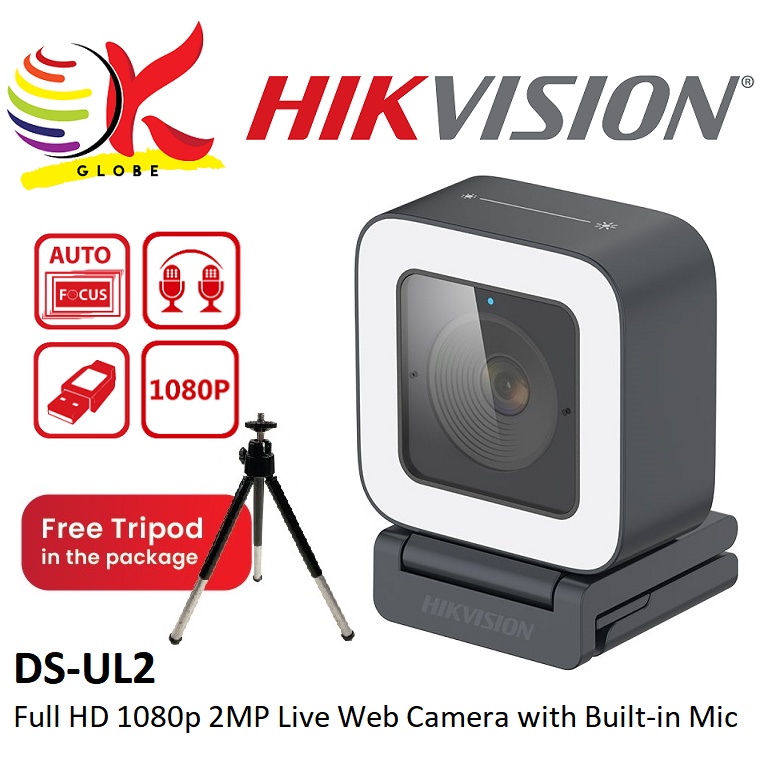 HIKVISION DS-UL2 FULL HD 1080P LIVE WEBCAM 2MP CAMERA WITH BUILT IN MIC ...