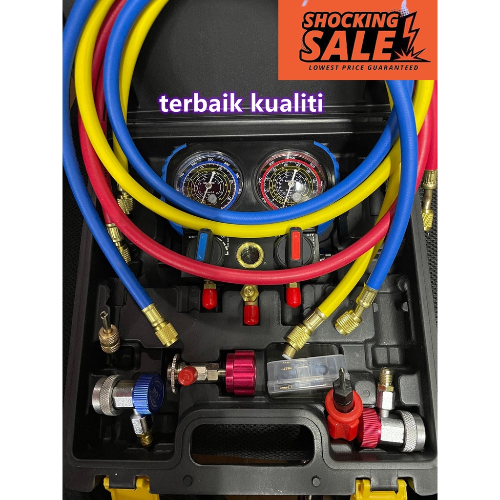 GAS METER R22 R410A R32 R134A R600A R12 R404A R407 R507 Manifold Gauge ...