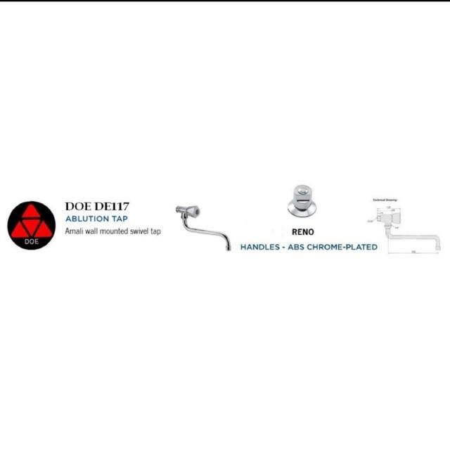 [TKM] DOE DE117 AMALI WALL ABLUTION TAP / WUDUK / SEMBAHYANG C/W ABS ...
