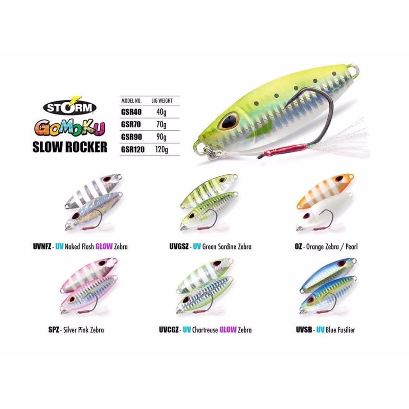 ‼️Clear Stock‼️ Storm Rocker Slow Jig Lure Jigging Gomoku | Shopee Malaysia