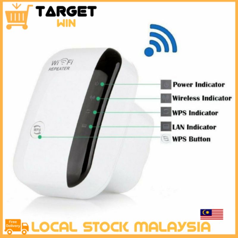 300Mbps Wireless WiFi Repeater Wifi Extender Wi-Fi Amplifier 802.11N/B ...