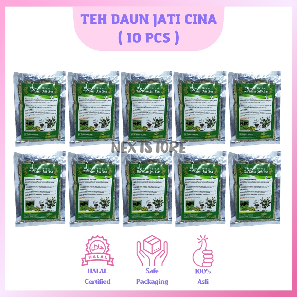 (Package 10 PCS) Chinese Teak Leaf Fat Teak Leaf Slimming Tea | Shopee ...