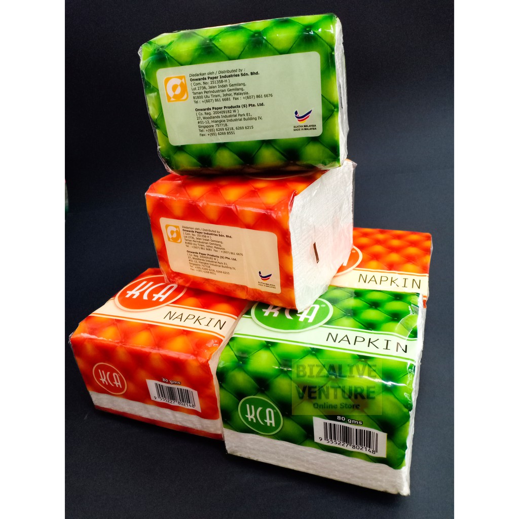 KCA Tissue Per Pack 80 gram | Napkin | Facial Tissue | Tisu Makan ...