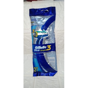 ! GILLETTE Blue Simple 3 (2pcs po yung laman) | Shopee Malaysia